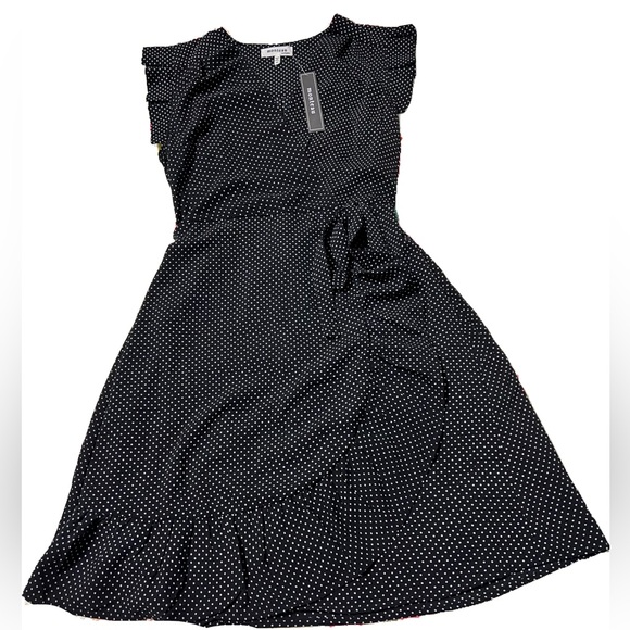 Monteau | Dresses | Nwt Monteau Ruffle Faux Wrap Dress | Poshmark
